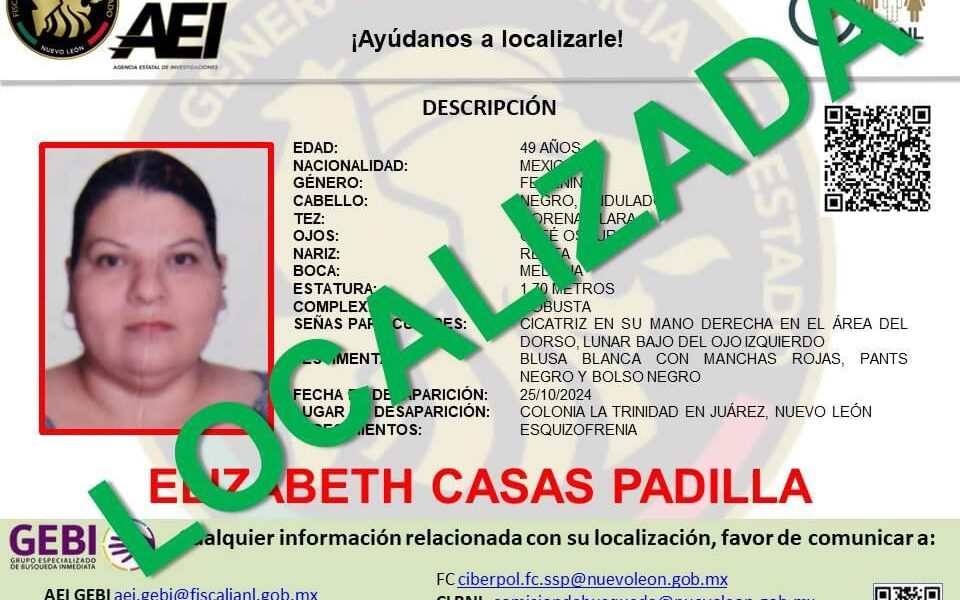 Ayúdanos a localizar a Elizabeth casas Padilla – Periódico La Última ...